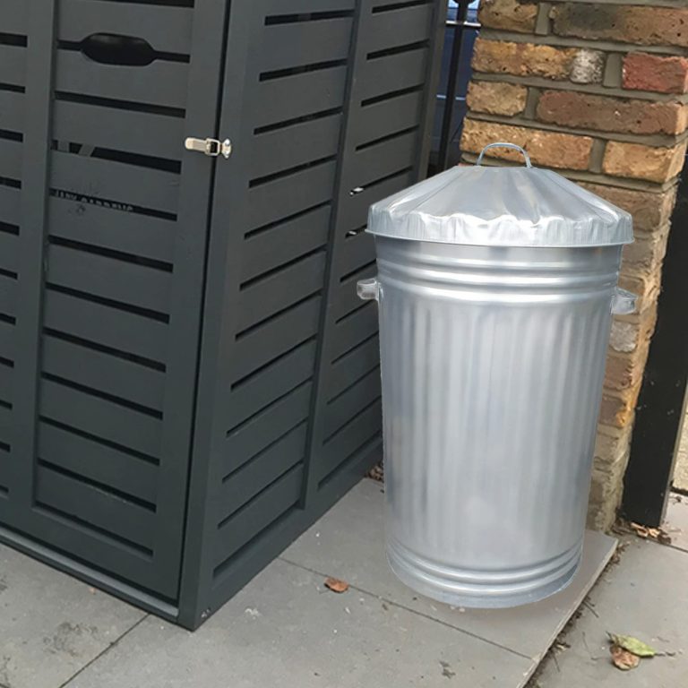 Large Galvanised Dustbin With Lid 90 Litre GB210 - Hardware Heaven