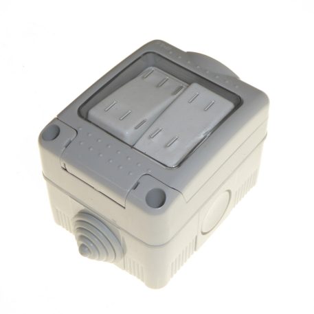 Weatherproof IP55 20A 2 Gang Switch - Hardware Heaven